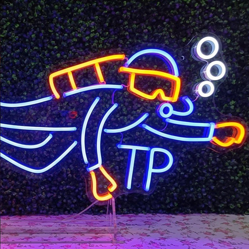 Logo de magasin personnalisé Nom Signe au néon Lettres de signalisation ...